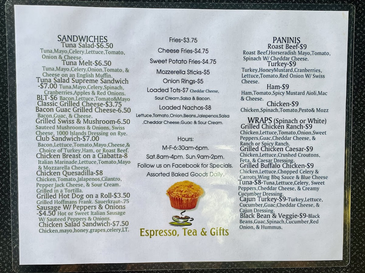 That Coffee Place Menu (New on the 2025)